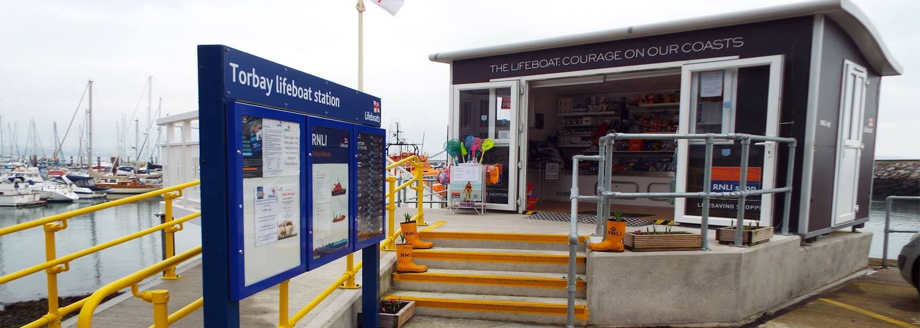 IForm RNLI lifeboat shop at Torbay - iformuk - beach huts- RNLI huts poole